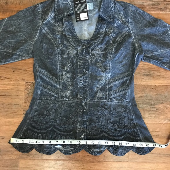 IncaCottons | Jackets & Coats | Nwt Lightweight Embroidered Cotton ...